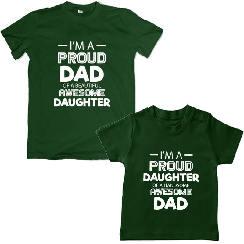 1st Fathers Day Son Daughter Matching Custom Tshirt In Bangladesh